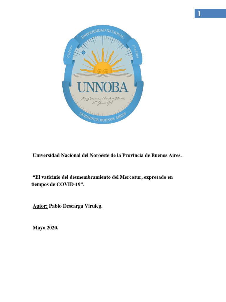 Desmembramiento del Mercosur y COVID-19 | PDF | Euro | Brasil