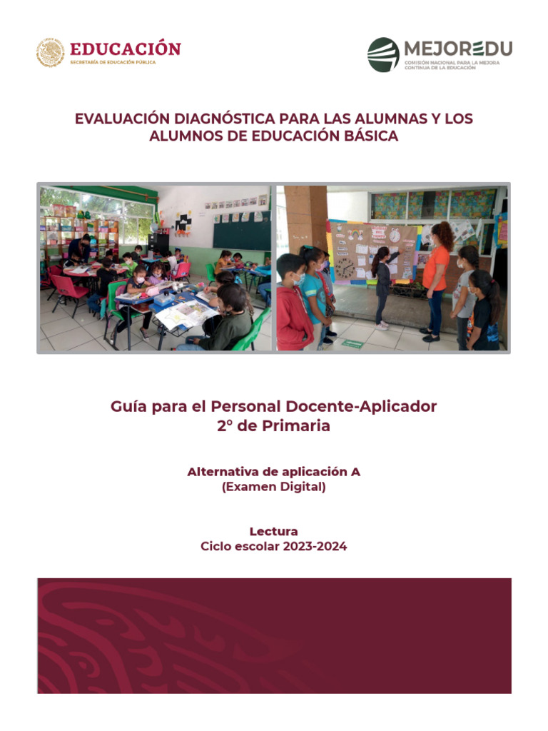 2023 GuiaAlternativaA 2P Lec | PDF | Educación primaria | Evaluación