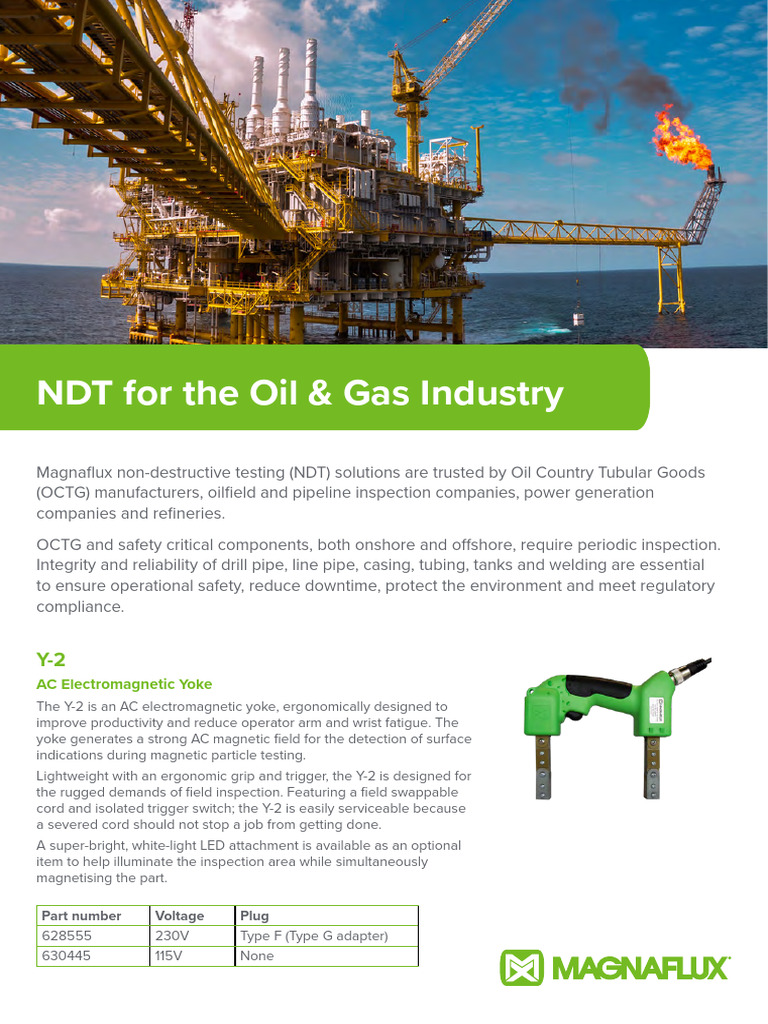 Oil and Gas Flyer | PDF | Nondestructive Testing | Ultraviolet