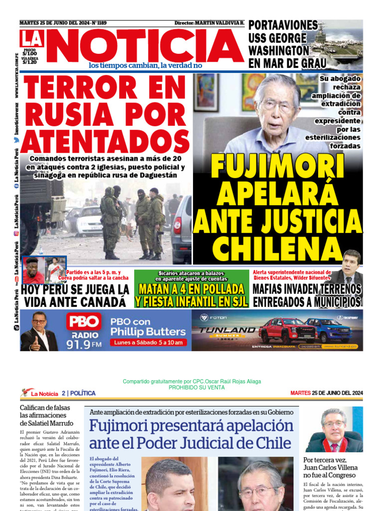 Perú??la Noticia® 25.06.2024 | PDF | Perú | Marina de Estados Unidos