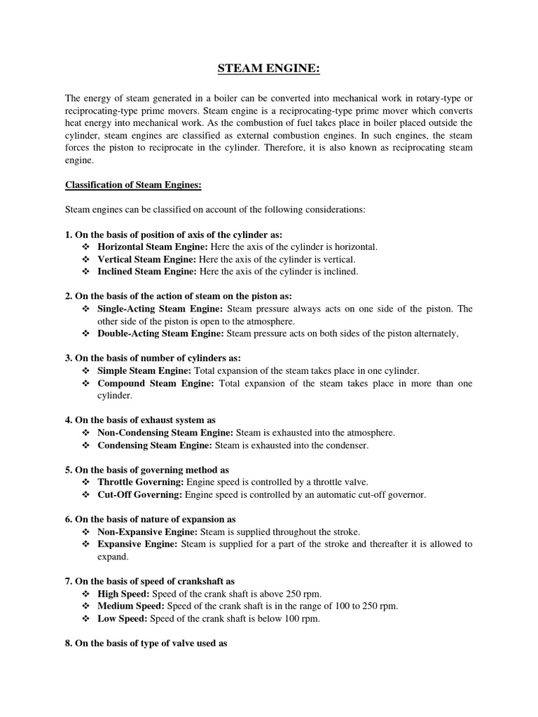 Steam Engine | PDF | Steam Engine | Piston