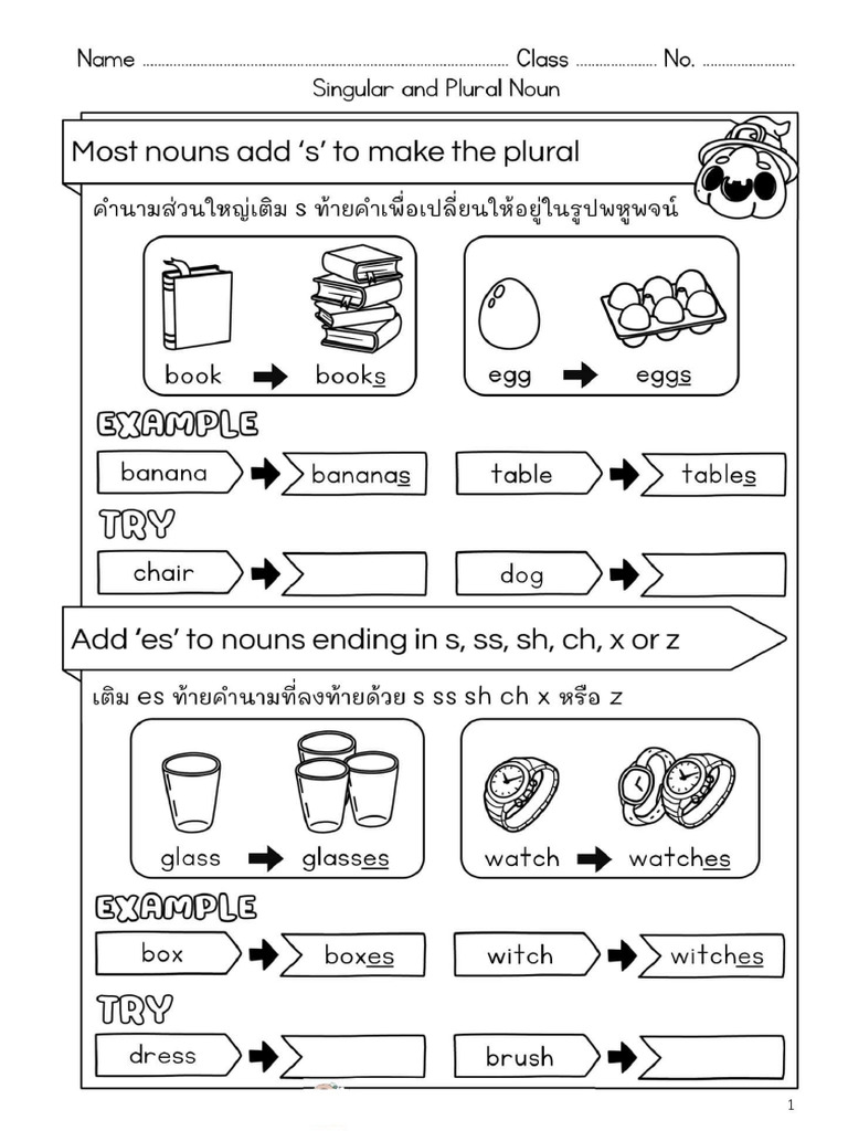 Singular and Plural Nouns | PDF