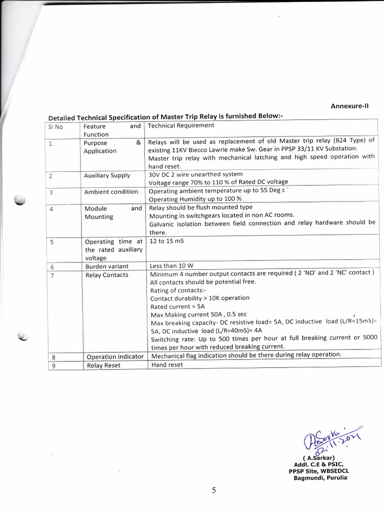REJ 601 Relay Specification | PDF | Relay | Electrical Engineering