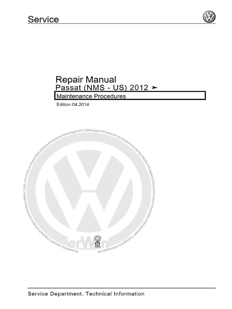 VW Passat B7 NMS - Maintenance Procedures | PDF