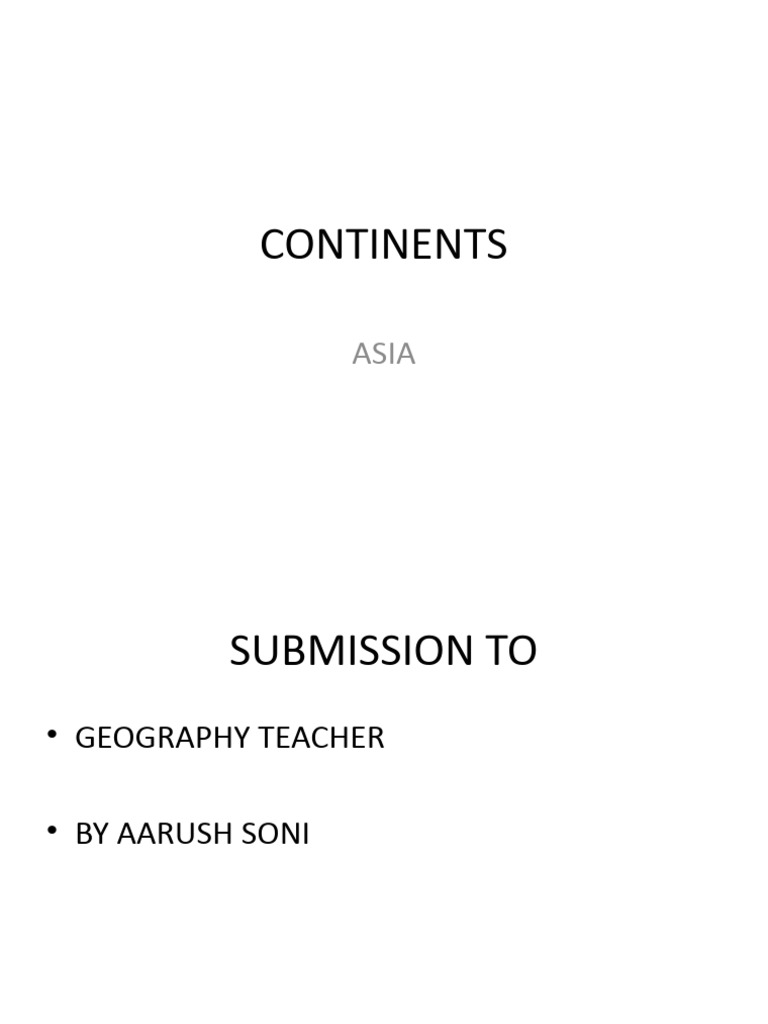 Continents Asia | PDF
