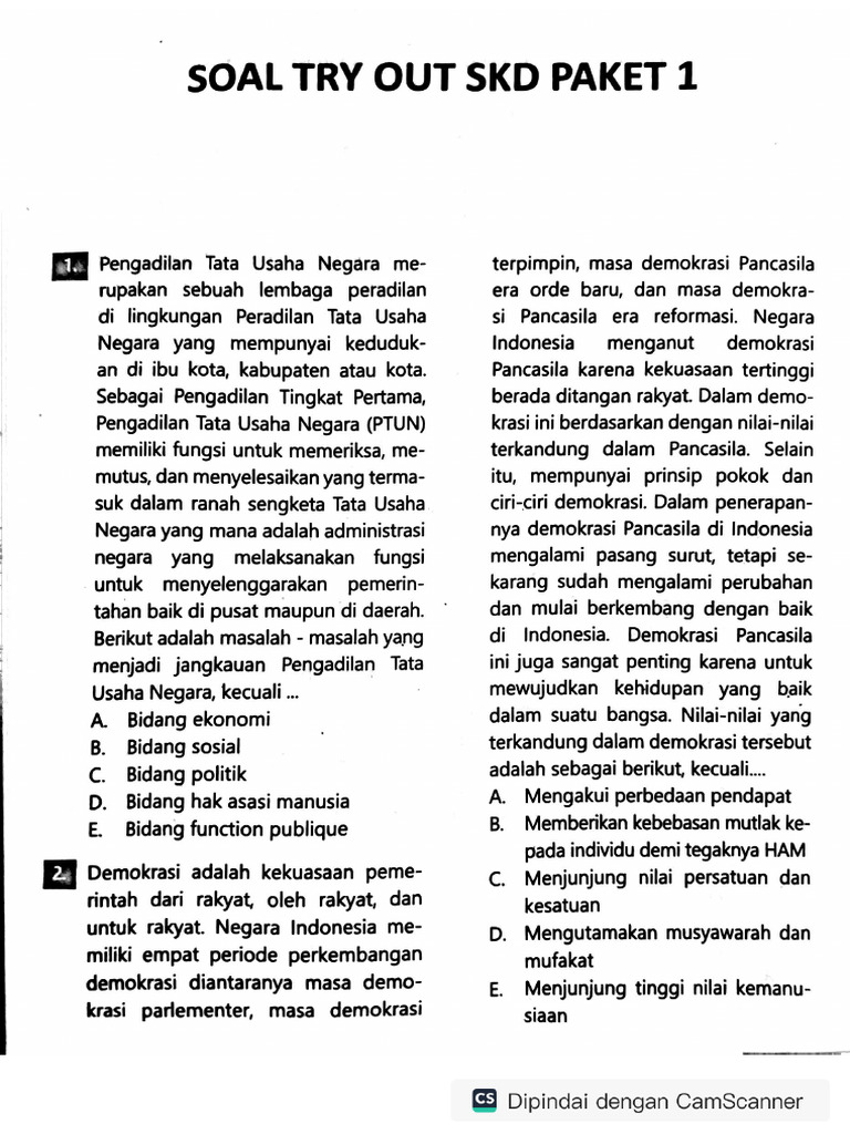 To SKD Paket 1 | PDF
