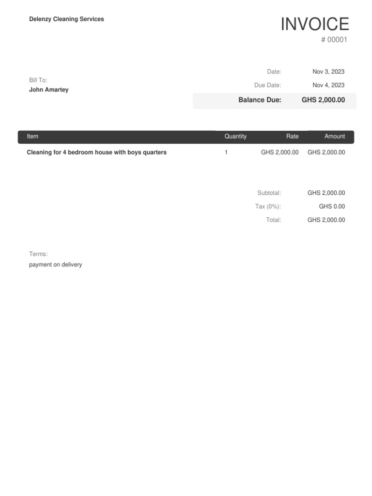 Invoice # 00001 | PDF