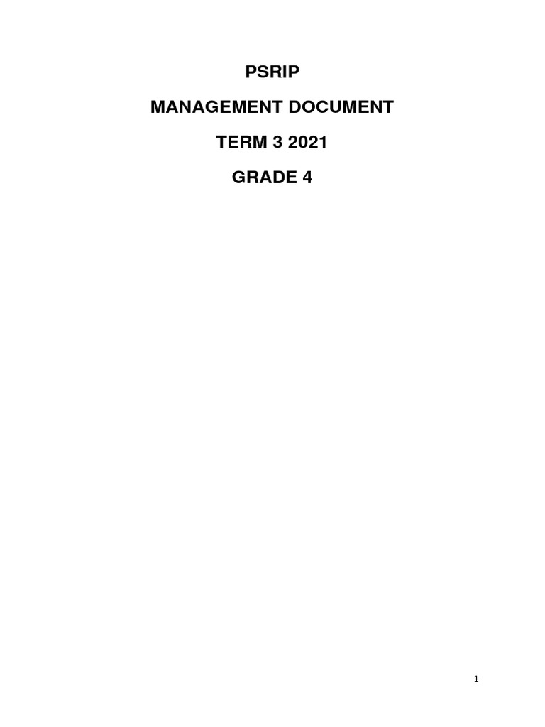GR 4 Term 3 2021 Psrip Efal Management Document | PDF | Phonics ... GR 4 Term 3 2021 Psrip Efal Management Document | PDF | Phonics ...