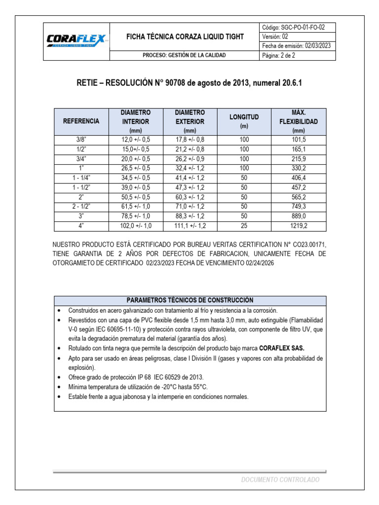 Ficha Técnica CORAZA METALICA | PDF | Sector secundario de la economía ...