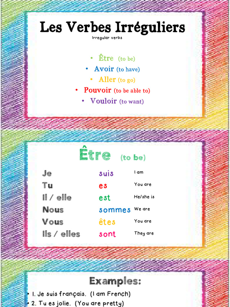 Conjugaison des Verbes Irréguliers | PDF | Développement personnel