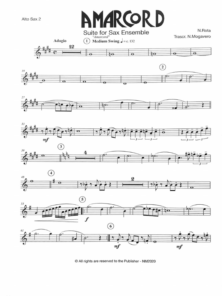Amarcord alto sax 2 | PDF