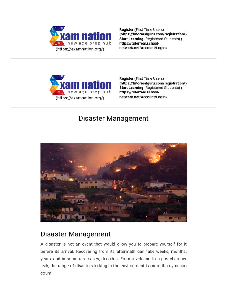 Disaster Management - Definition, Types, Phases, Best Practices | PDF ...