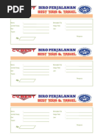 Kwitansi Pembayaran Travel Mobil | PDF