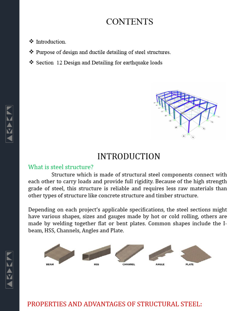 Design and Detailing For Earthquake Loads - IS800 (Chapter12) | PDF ...