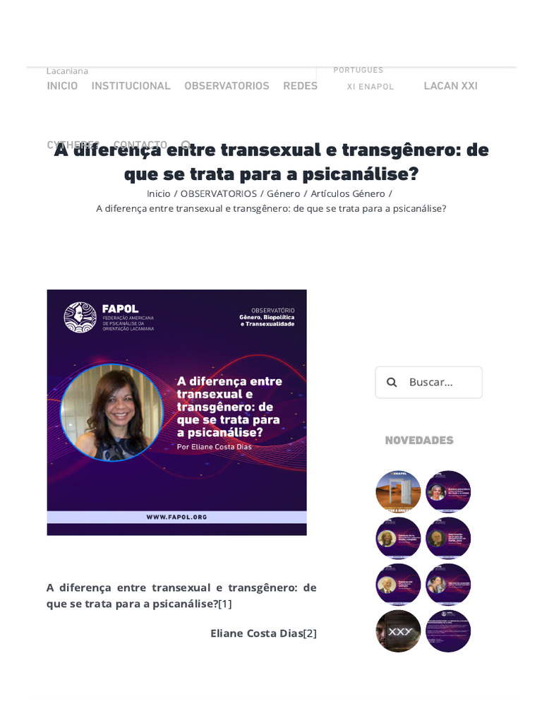A Diferença Entre Transexual e Transgênero - de Que Se Trata para A ...
