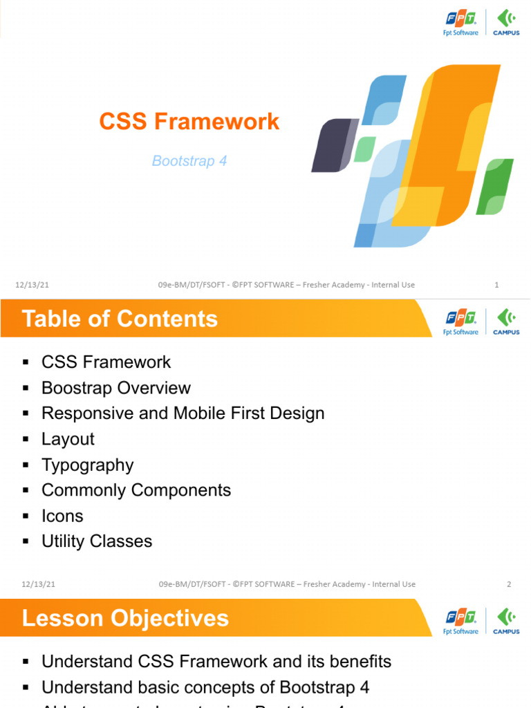 CSS-FW.L.U01 (Boostrap 4) | PDF | Bootstrap (Front End Framework ...