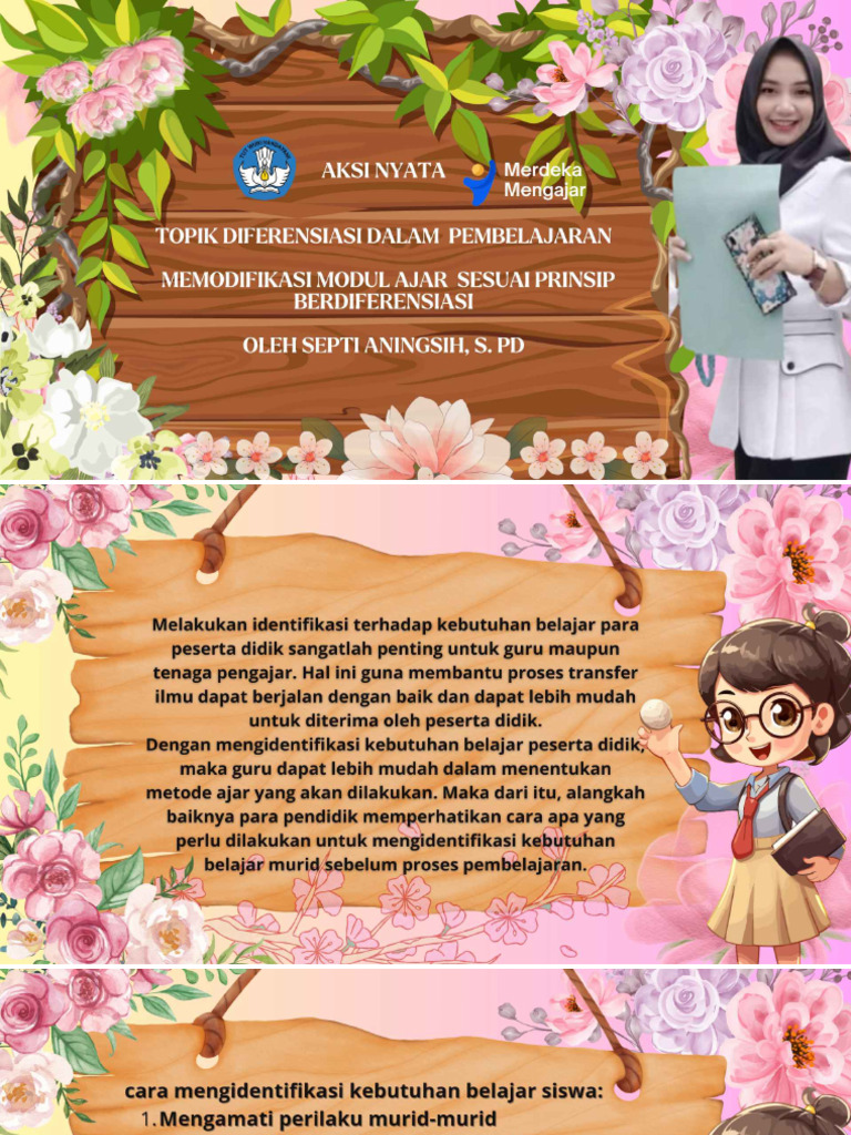 Memodifikasi Modul Ajar Sesuai Prinsip Berdiferensiasi Oleh Septi Aningsih, S.Pd. | PDF