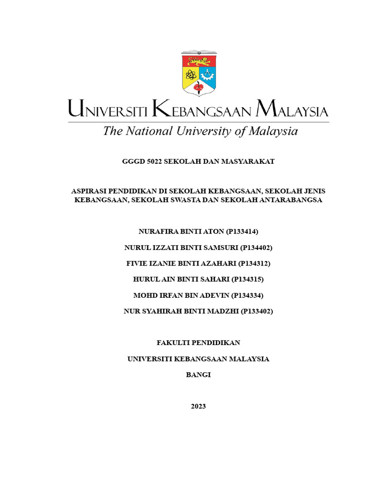 GGGD 5022 Sekolah Dan Masyarakat | PDF