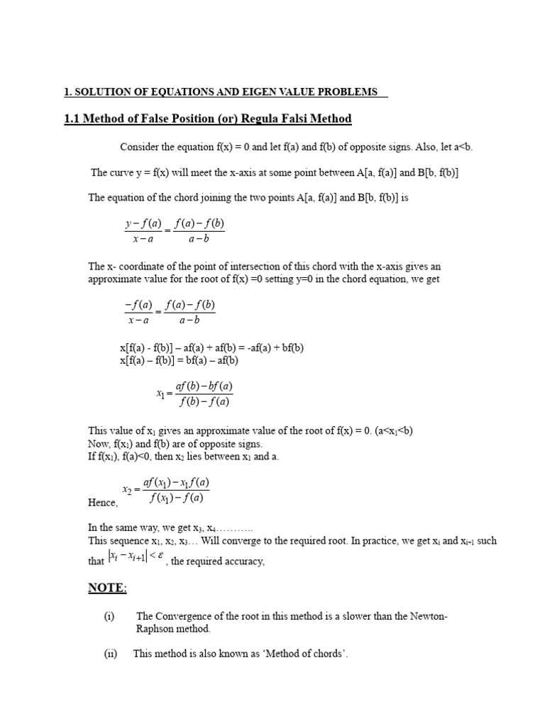 Unit I NM | PDF | Eigenvalues And Eigenvectors | Algebra
