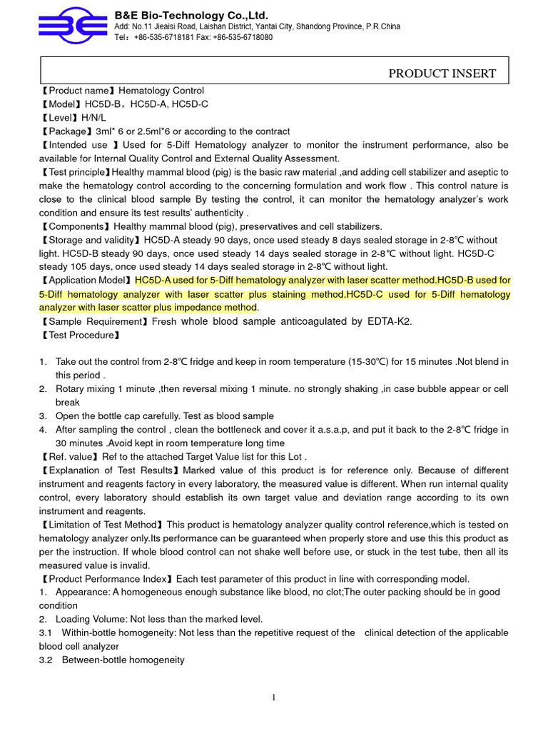 User Manual of Control HC5D-A, HC5D-B, HC5D-C | PDF | Serology ...