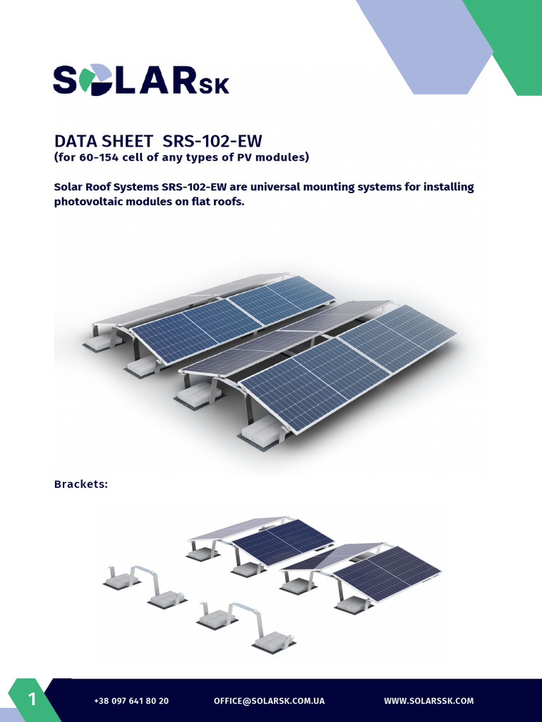DATA-SHEET-SRS-102-EW Double Sided | PDF | Corrosion | Solar Panel