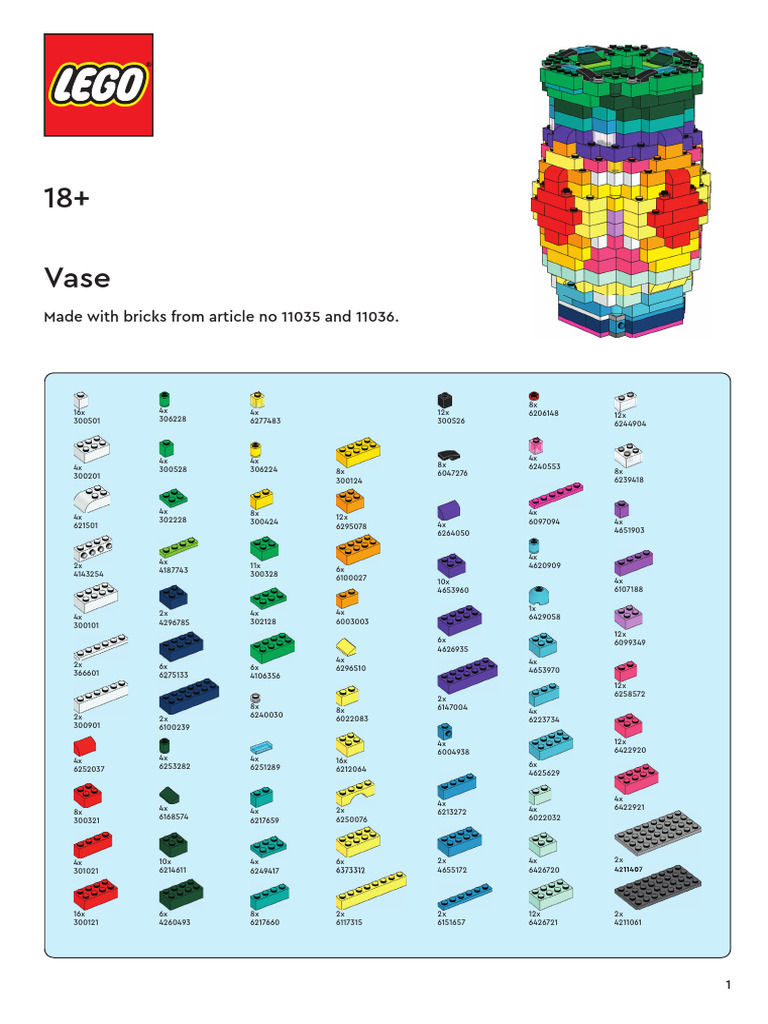 Flower Vase Building Instructions | PDF | Lego | Toy Companies Of Denmark