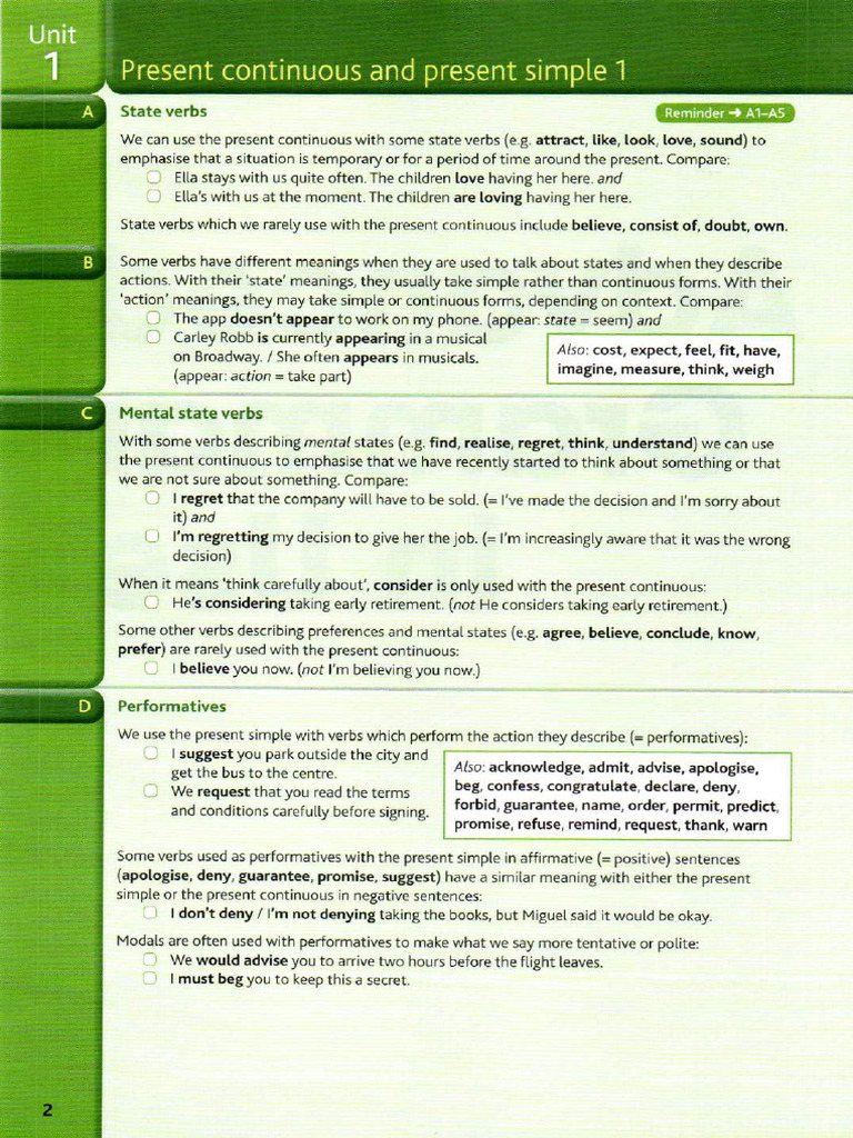 Advanced Grammar Tenses - Overview | PDF