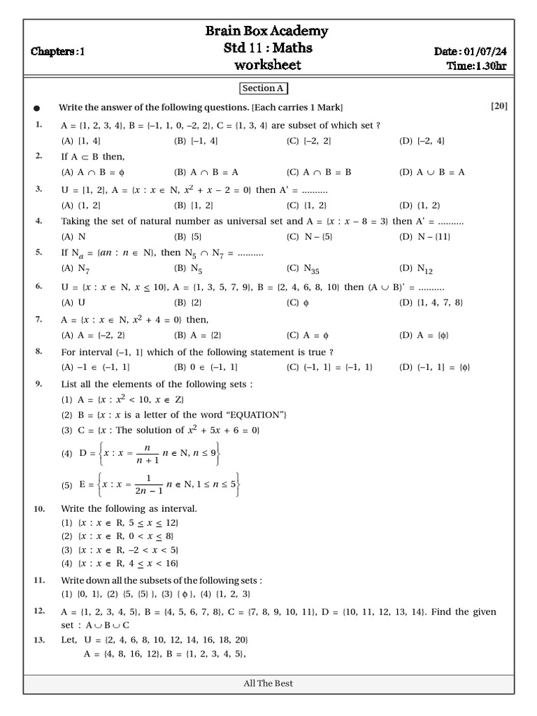 Class 11th Science Math worksheet_D01-Jul-2024 | PDF