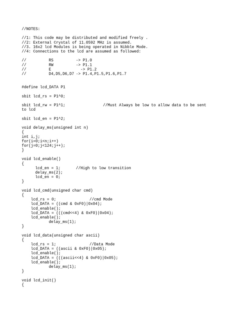 LCD | PDF | Computer Programming | Computer Engineering