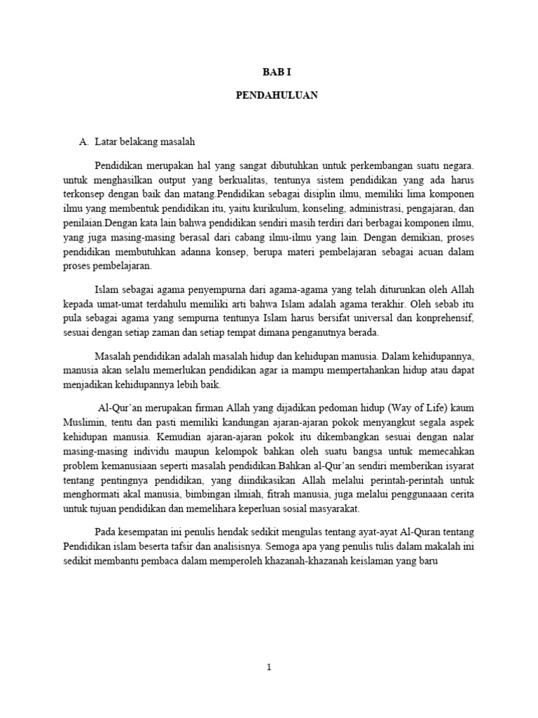 Makalah Tafsir Ayat Pendidikan | PDF | Karier & Perkembangan | Sains & Matematika