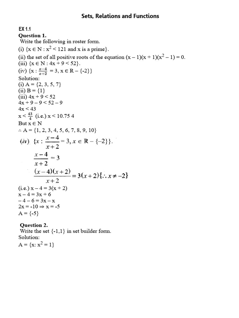 Sets, Relations and Functions | PDF | Function (Mathematics) | Trigonometric Functions