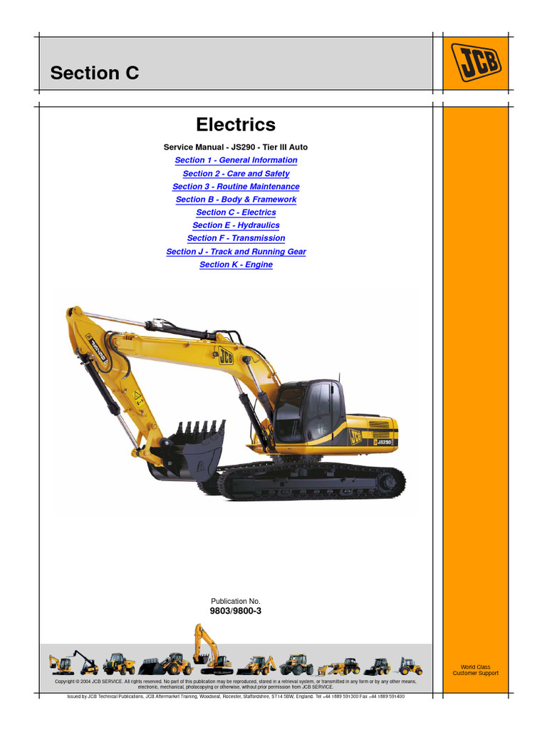 JCB JS290 | PDF | Automatic Transmission | Manufactured Goods
