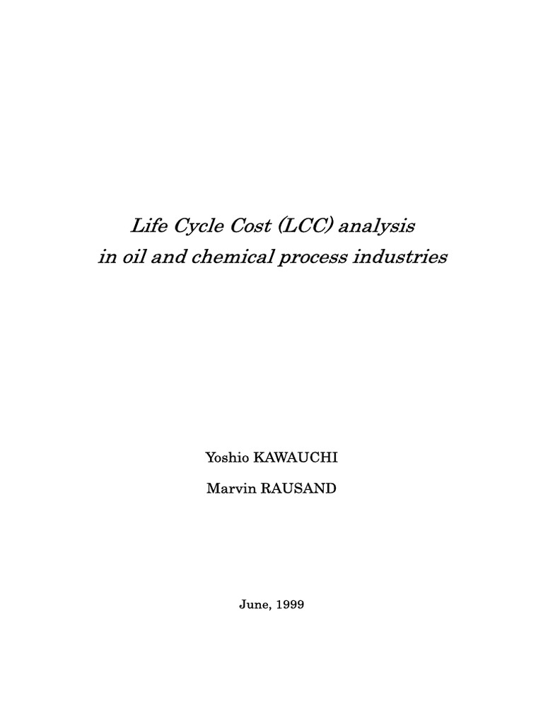 Life Cycle Cost LCC Analysis in Oil and | PDF | Reliability Engineering ...