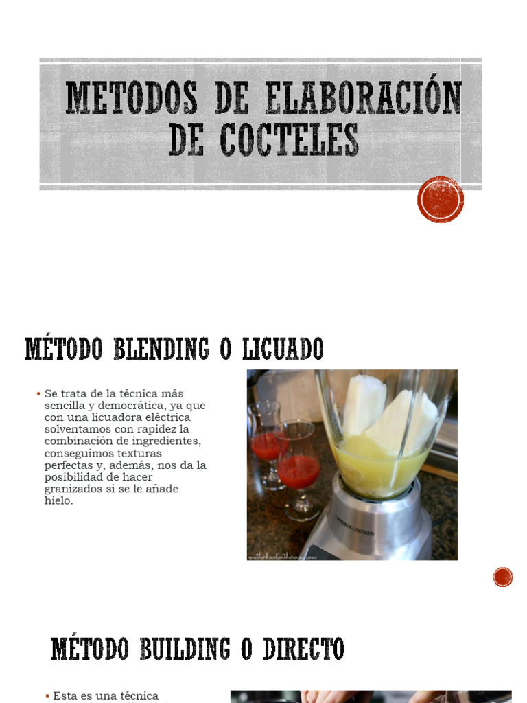 Metodos de Elaboración de Cocteles | PDF