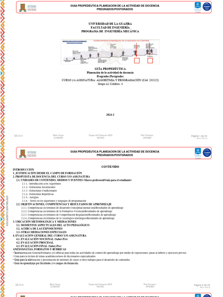 Guía Propedéutica Algoritmia y Programacion | PDF | Simulación | Algoritmos