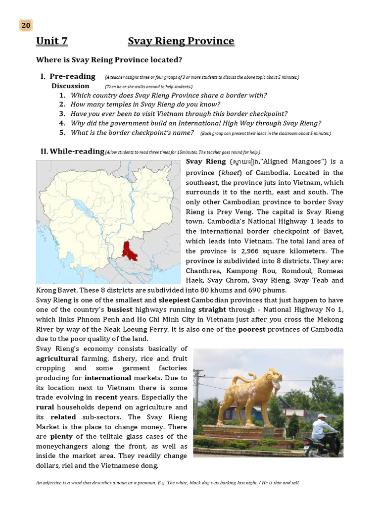 Overview of Svay Rieng Province, Cambodia | PDF | Linguistics ...