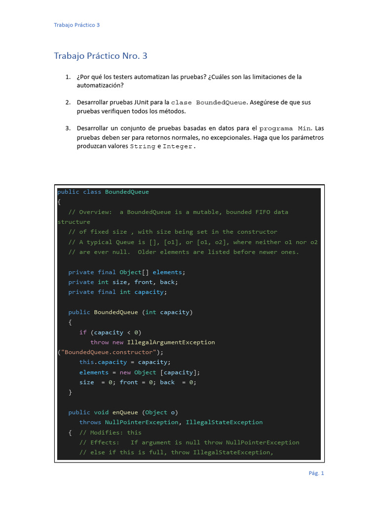 TP 3 Pruebas Unitarias Ext | PDF | Computer Programming | Programming Paradigms