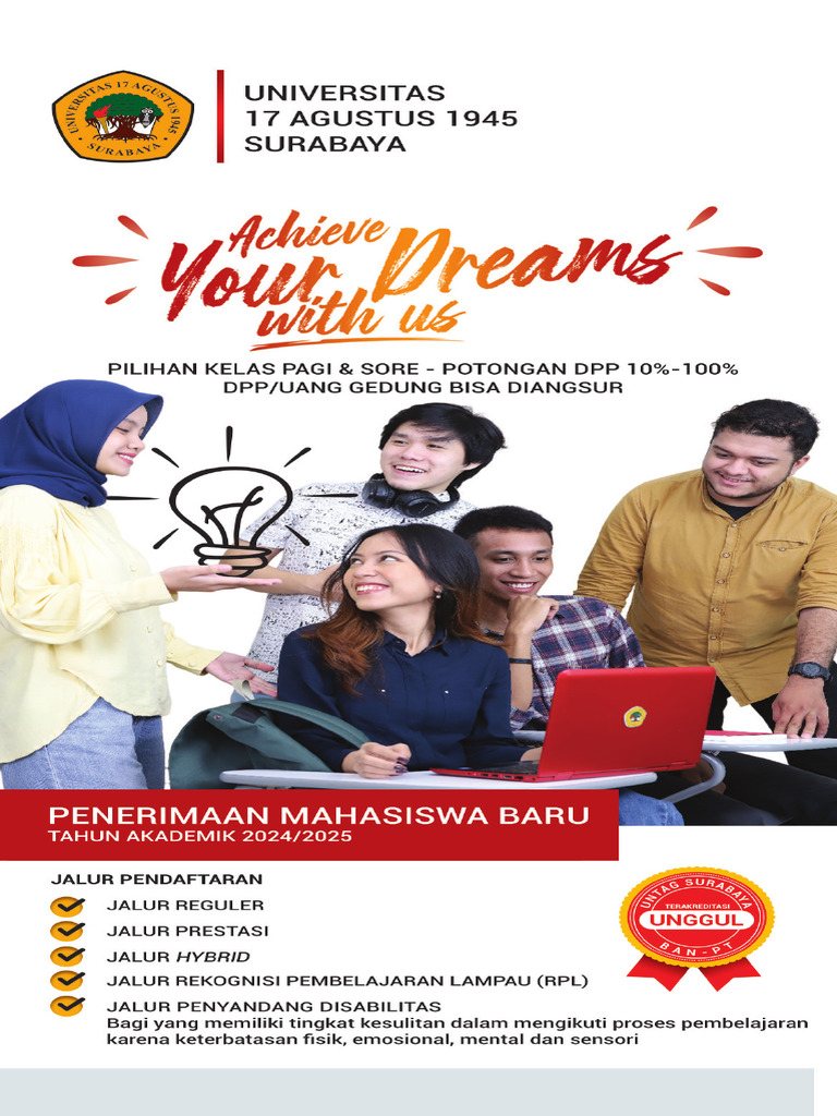 Brosur Untag Surabaya Seluruh Jenjang Updated 29 Mei | PDF