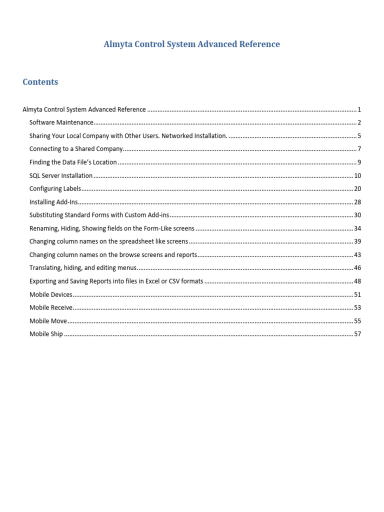 Almyta Control System - Inventory Control | PDF | Computer File | Microsoft Excel