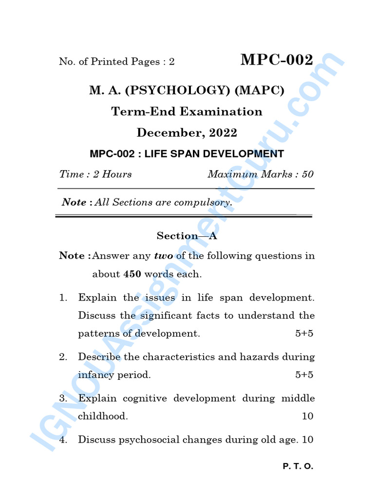 Dec - 2022 MPC-002 | PDF