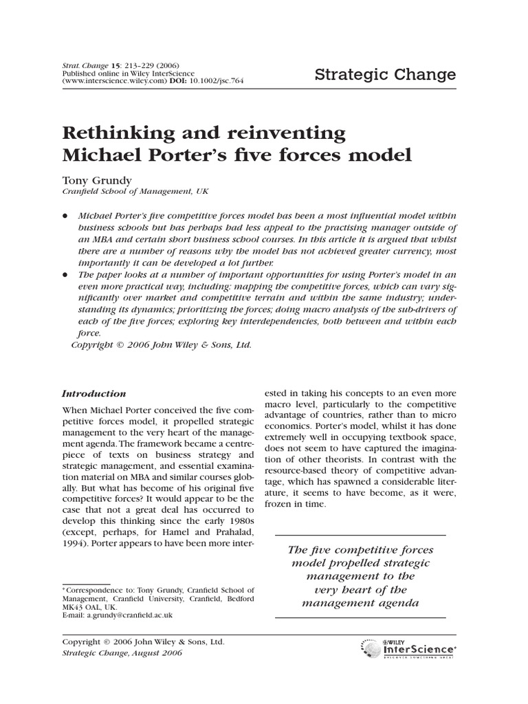 5 Forces. | PDF | Business Economics | Economies