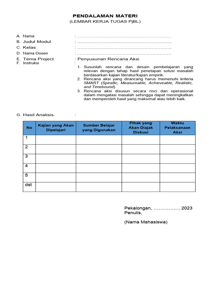 LK - Tugas Pjbl-Modul Profesional-Tema Project 6 | PDF