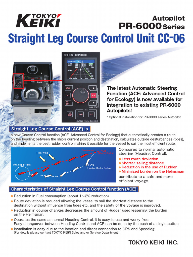 PR6000 ACE Course Control Brochure Nov23 | PDF | Rudder
