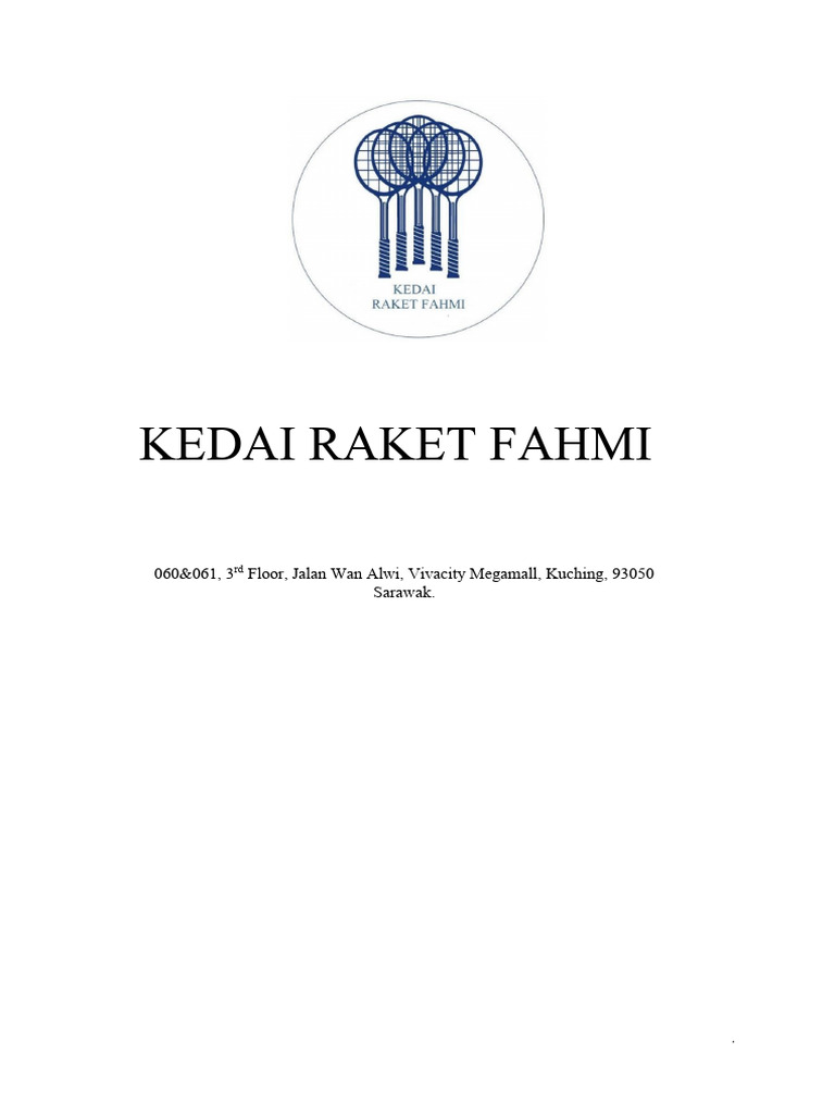 Kedai Raket Fahmi | PDF