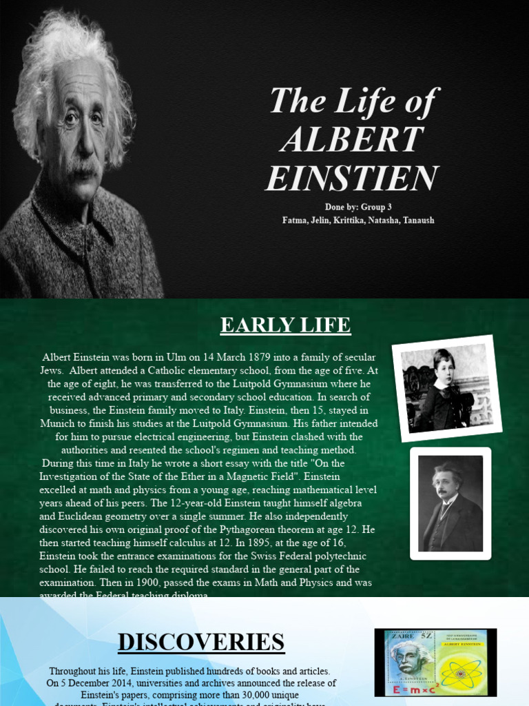 The Life of Albert Einstien | PDF | Albert Einstein | Theory Of Relativity