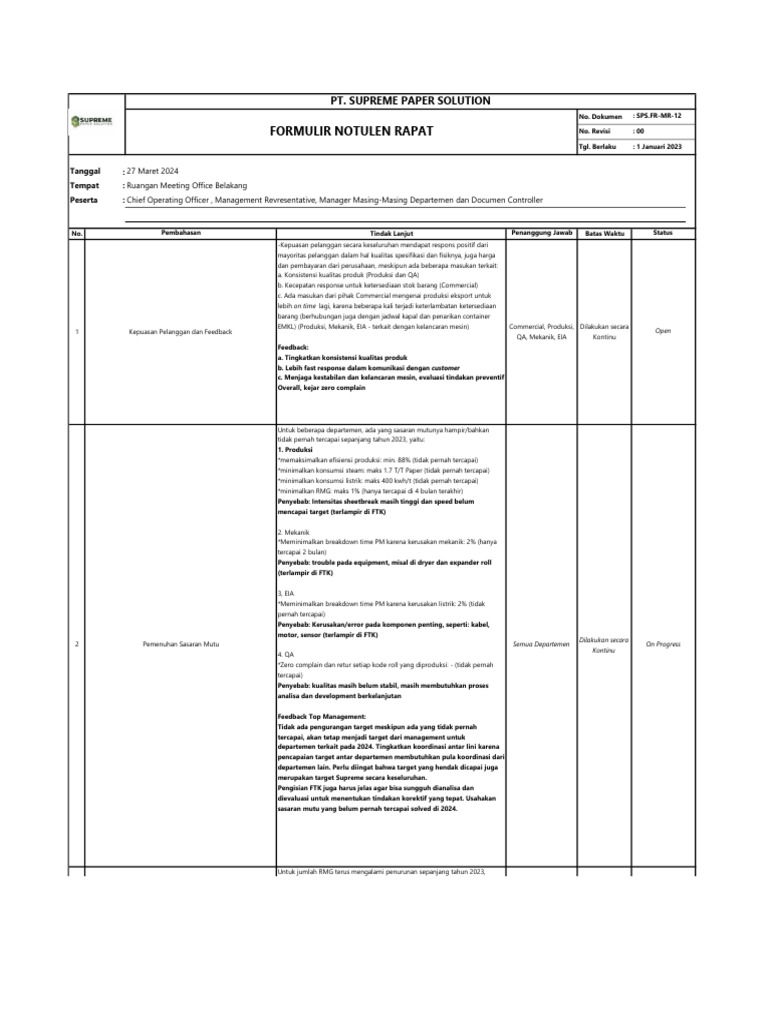 Notulen RTM 2024 | PDF