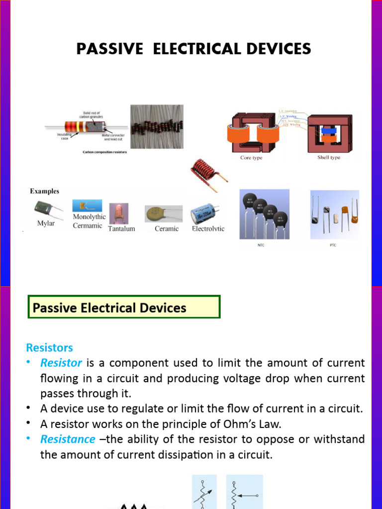 Passive and Active Componets 1 | PDF | Transformer | Inductor