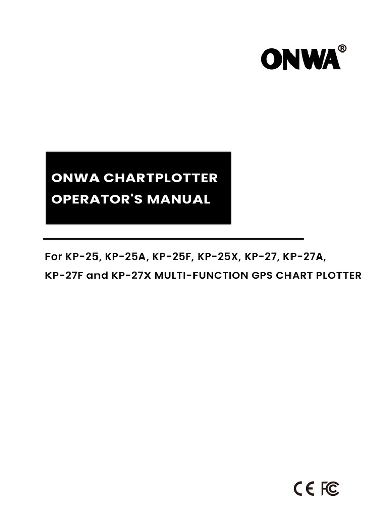 KP25 KP27 Series ONWA Chartplotter Manual | PDF | Navigation