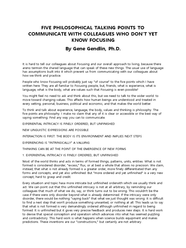 Five Philosophical Talking Points To Communicate With Colleagues Who ...