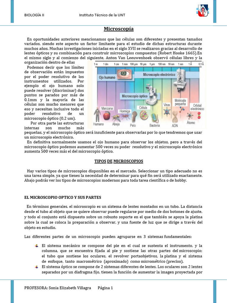 Tipos de Microscopios | PDF | Microscopio | Óptica